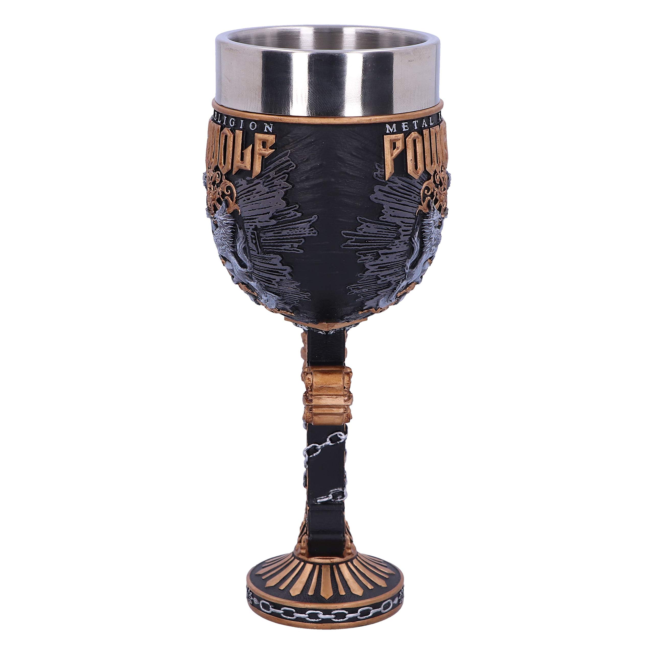 Nemesis Now Powerwolf Metal is Religion Rock Band Goblet, Resin, Black, Officially Licensed Powerwolf Merchandise, Cast in The Finest Resin, Expertly Hand-Painted