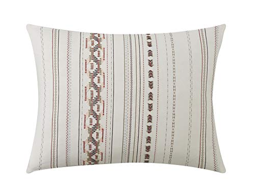 Chic Home Hewitt 5 Piece Cotton Comforter Set Farmhouse Theme Striped Pattern Design Bedding, Queen, Beige