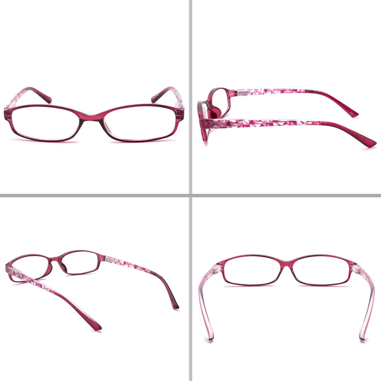 IVNUOYI 6 Pack Reading Glasses Blue Light Blocking,Fashion Ladies Spring Hinge Readers with Pattern Print,Anti Glare UV Eyeglasses for Women 2.5