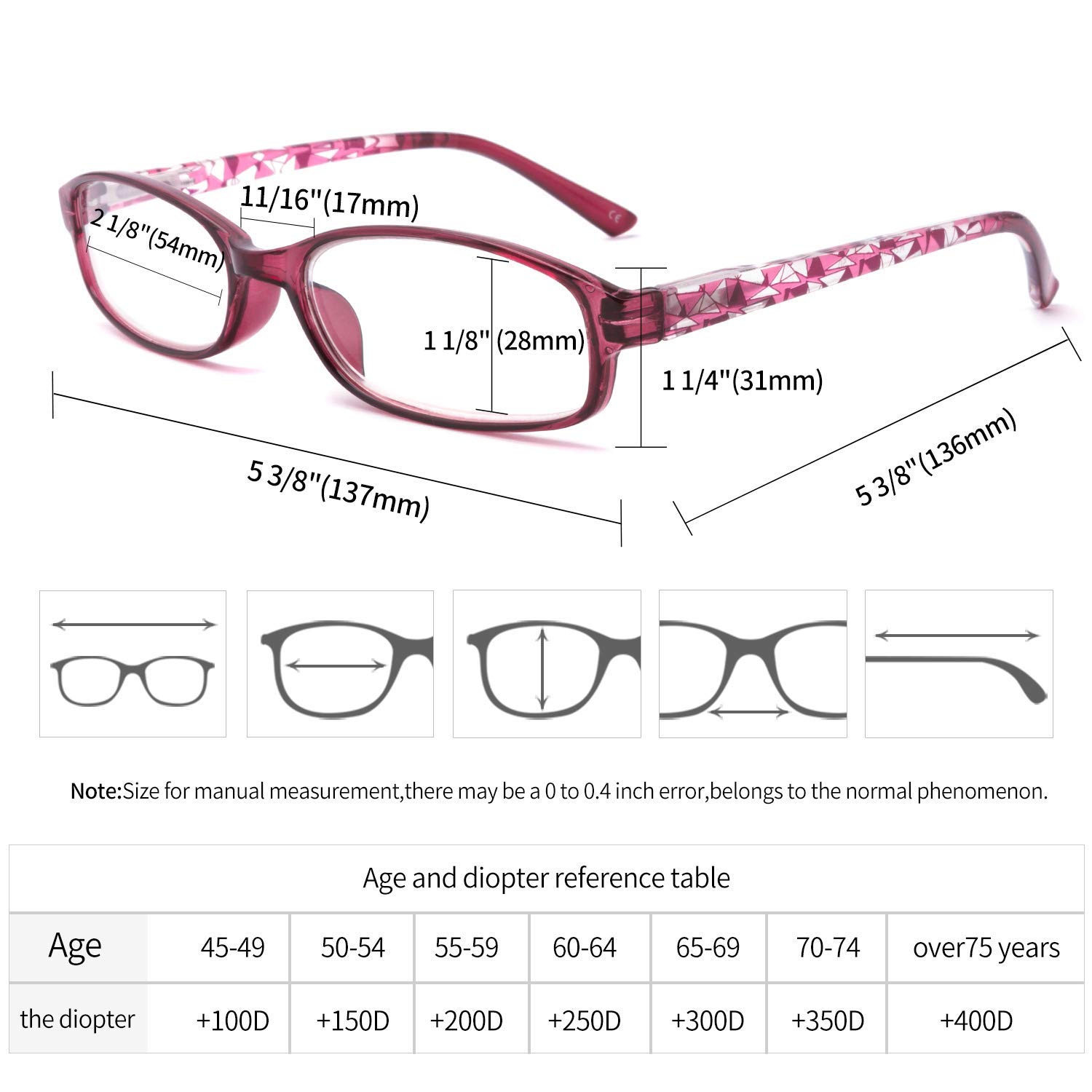 IVNUOYI 6 Pack Reading Glasses Blue Light Blocking,Fashion Ladies Spring Hinge Readers with Pattern Print,Anti Glare UV Eyeglasses for Women 2.5