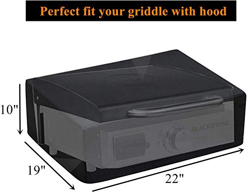22 Inch Tabletop Griddle/Grill Cover and Carry Bag Replacement for Blackstone 22" Table Top Griddle with Griddle Hood - Heighten, 600D Heavy Duty Waterproof Grill Cover