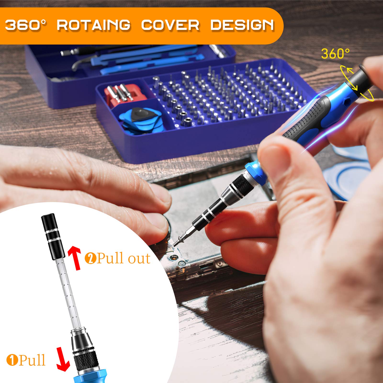 Small Screwdriver Set Precision Screwdriver Set - 122 in 1 Magnetic Mini Computer Screwdriver Kit with Case, Repair Screw driver Kit for Computer/Eyeglass/PC/Laptop/Mobile Phone/Watch/Camera/TV