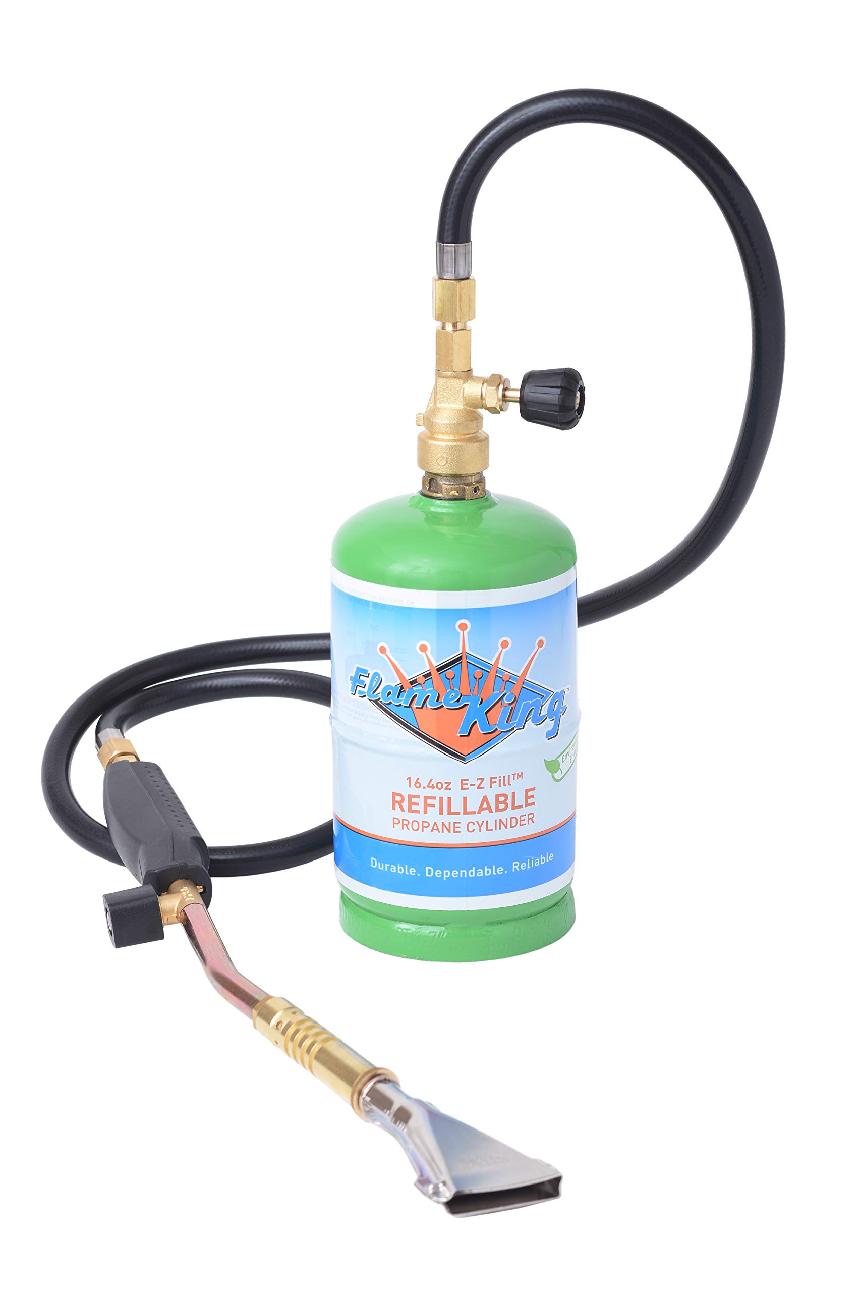Flame King Propane Gas Torch 6,000 BTU Kit w/ 3 Burners for Melting, Brazing Gold and Silver Precious Metals, Welding, Soldering, and Repairs