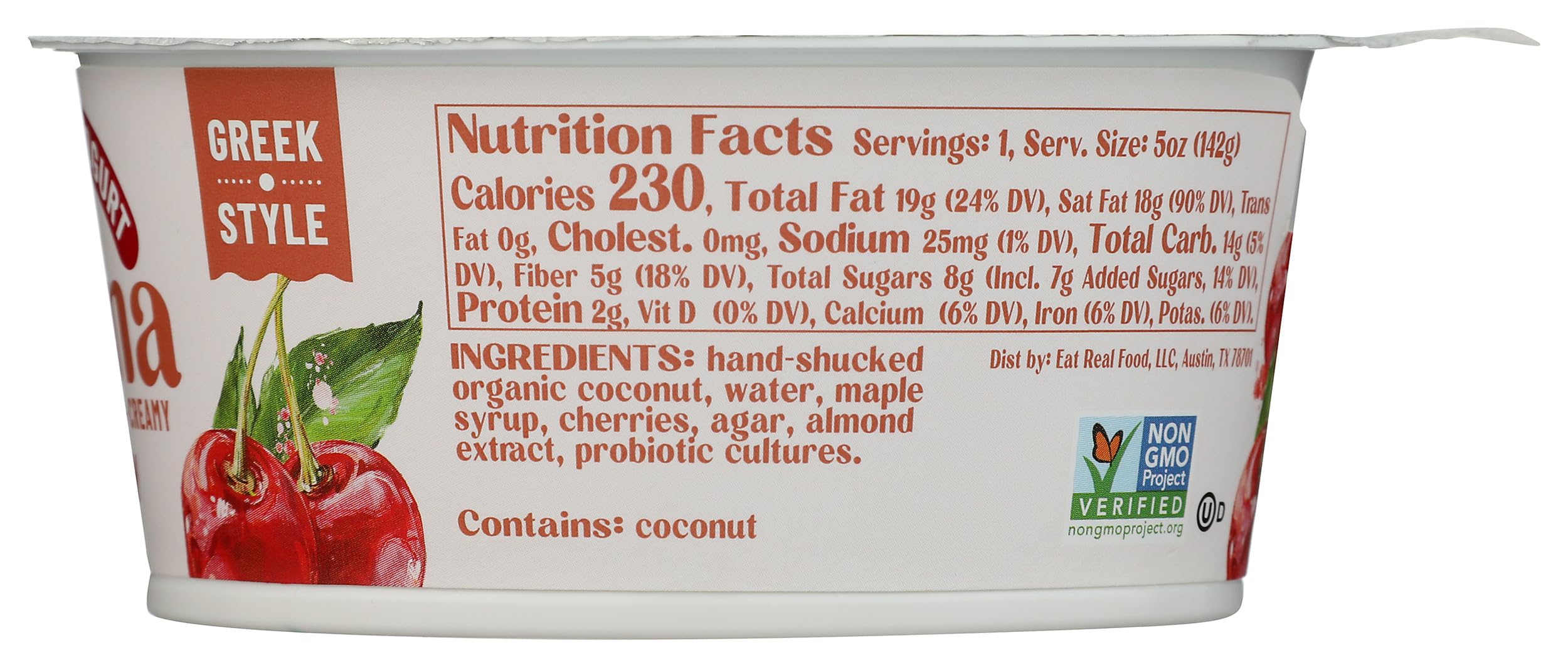 CULINA Sour Cherry Almond Coconut Yogurt, 5 OZ