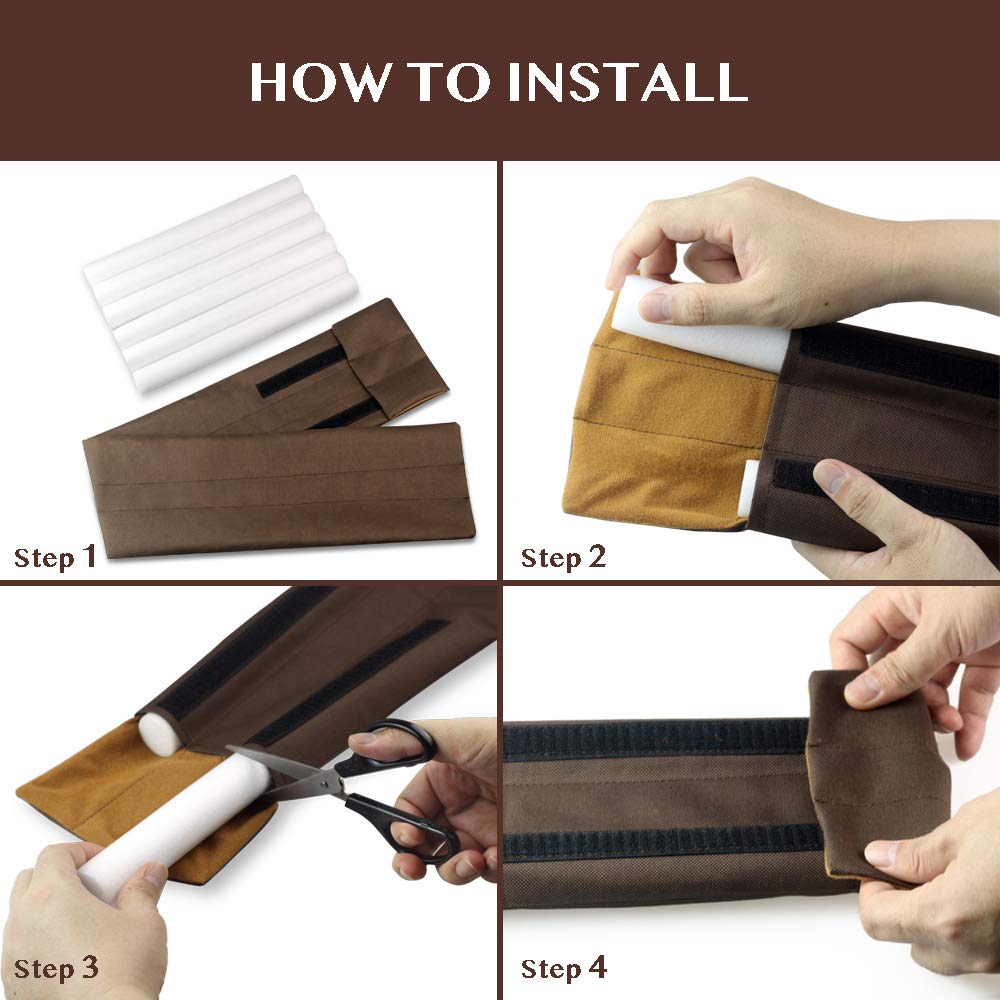 Efoxcity Waterproof Twin Door Draft Stopper Adjustable Size 30" to 36" Weather Stripping Noise Blocker Window Breeze Blocker