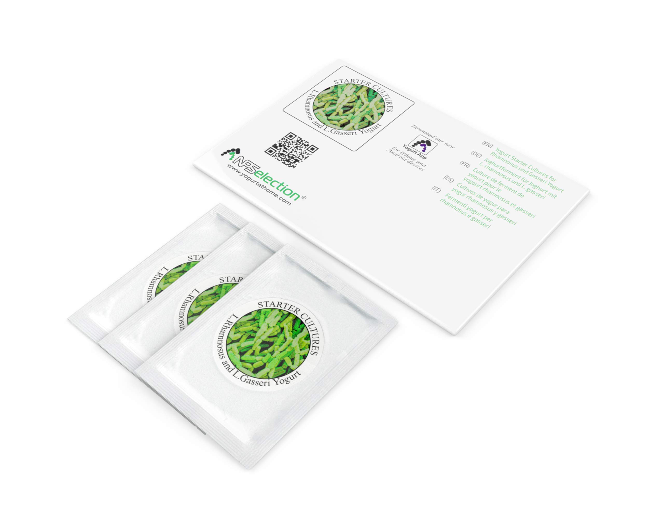 Natural Probiotic Selection Yogurt Starter Cultures - Pack of 3 Freeze-Dried Sachets for Lactobacillus Rhamnosus and L.Gasseri Yogurt (3 sachets Pack)