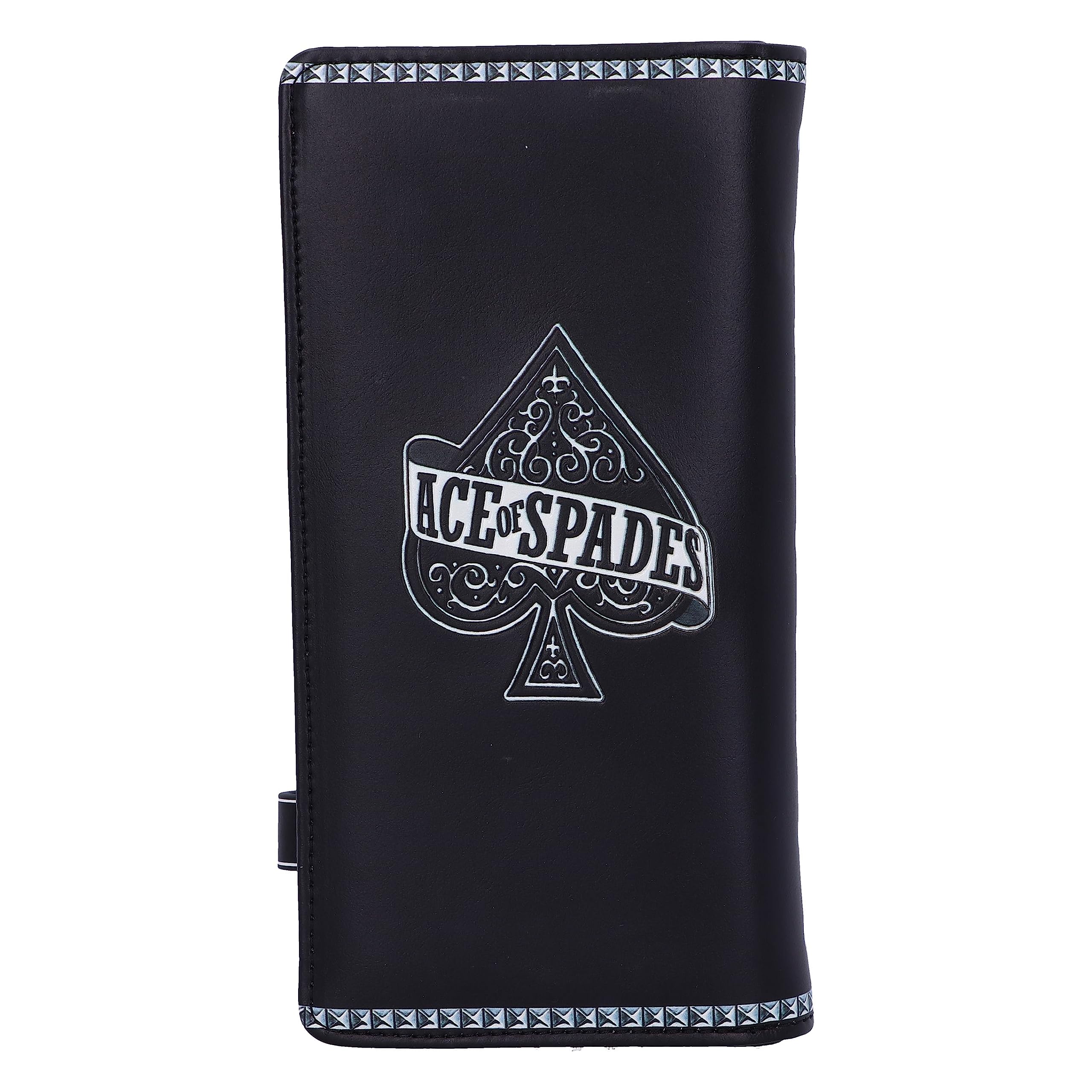 Nemesis Now Officially Licensed Motorhead Ace of Spades Warpig Snaggletooth Embossed Purse, Black, 18.5cm