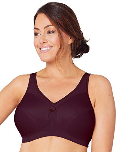 Glamorise Full Figure Plus Size MagicLift Active Support Bra Wirefree #1005 Wine