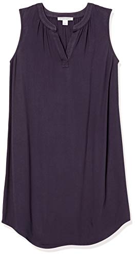 Amazon Essentials Women's Sleeveless Woven Shift Dress, Navy, XX-Large