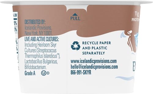 Icelandic Provisions, Coffee Cold Brew Extra Creamy Skyr Yogurt, 4.4 Ounce