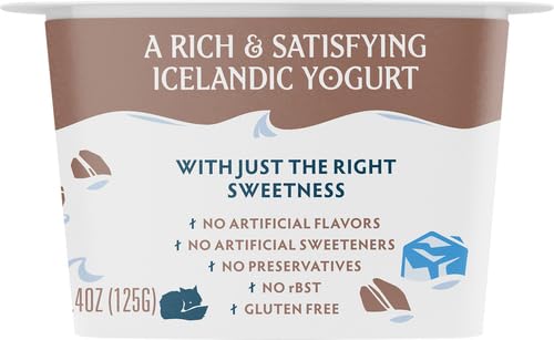 Icelandic Provisions, Coffee Cold Brew Extra Creamy Skyr Yogurt, 4.4 Ounce