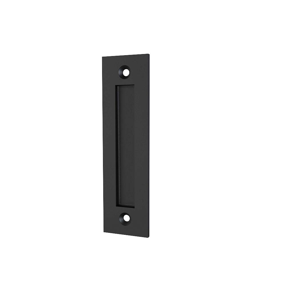 JUBEST 8-3/5'' Sliding Barn Door Handle Modern Simple Finger Flush Pull Handle for Gates Garages Sliding Doors Cabinets Closet and Drawers,Flat Black