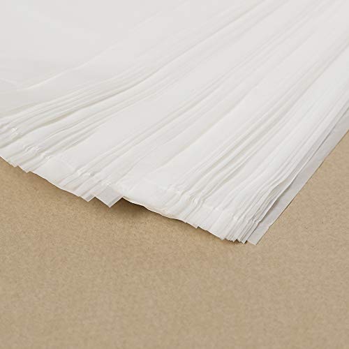 Muellery White Plain Plastic Bags 200 Pieces For Merchandise Retail Grocery Bags 7.7 x 12.8 inch