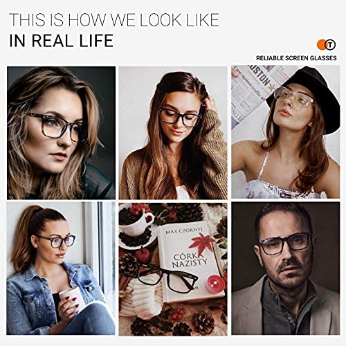 TIJN Unisex Stylish Square Non-Prescription Eyeglasses Glasses Clear Lens Women Men Eyewear