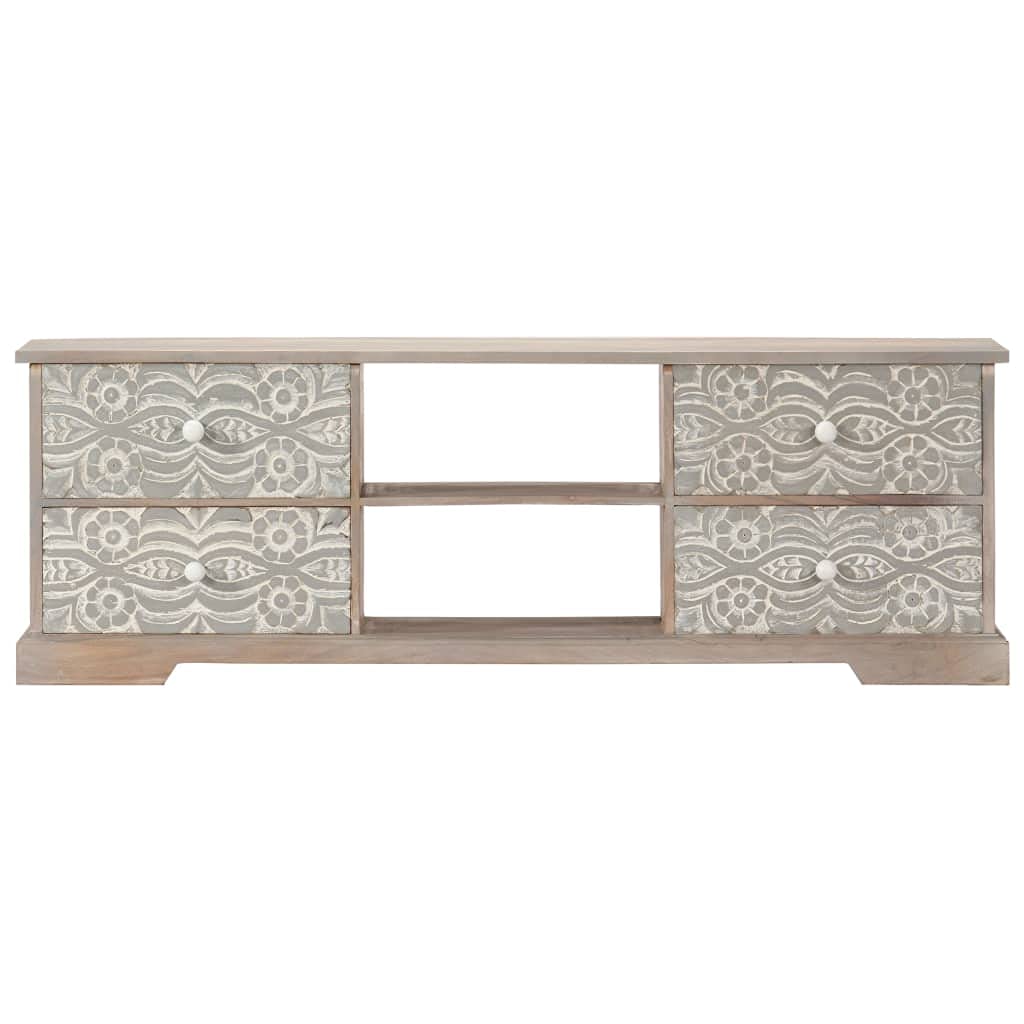 vidaXL TV Stand, TV Unit for Living Room Bedroom, Sideboard with Drawer, TV Console Media Unit Cupboard Entertainment Center, Solid Acacia Wood
