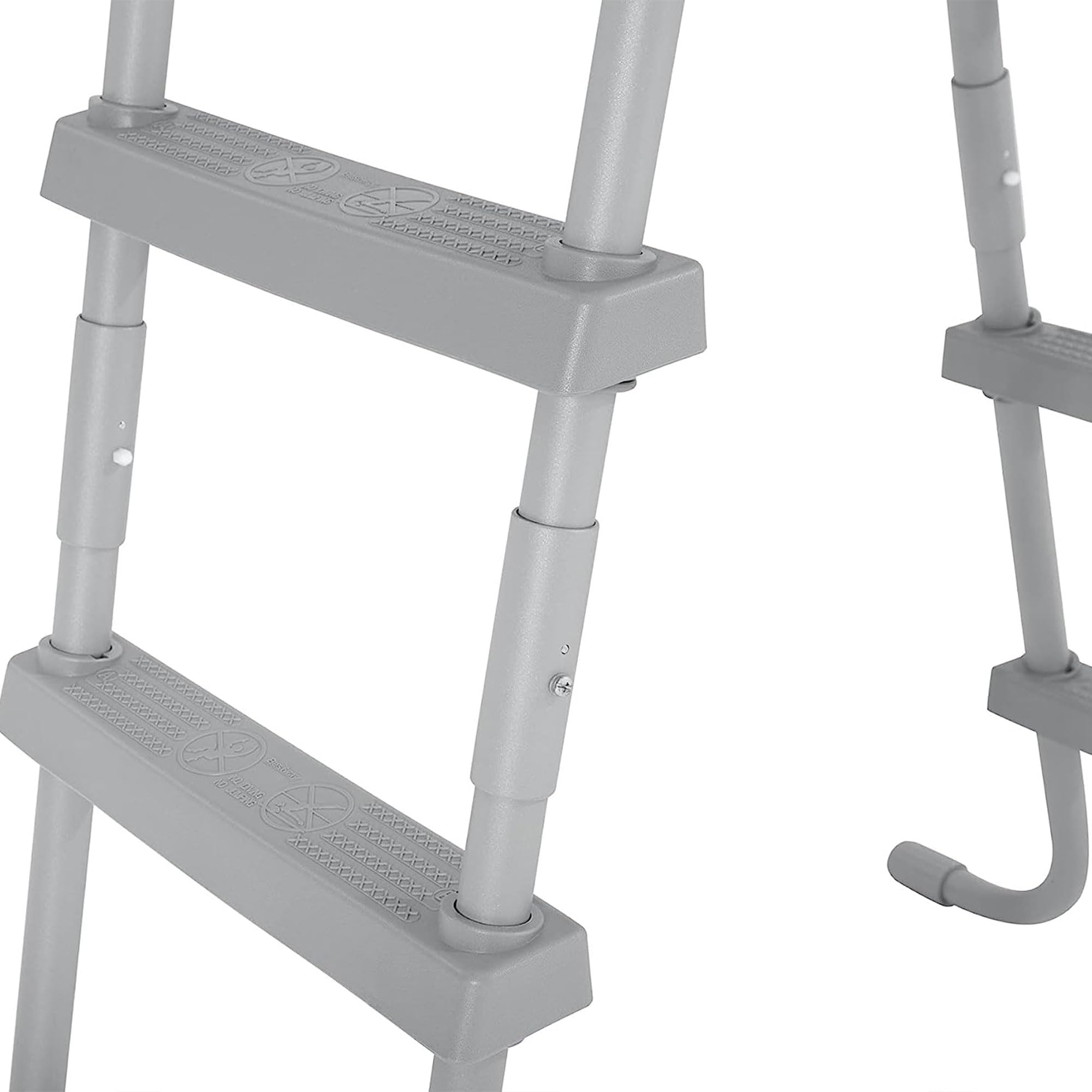 Bestway 52 Inch SteelPool Safety Ladder w/ No Slip No Scratch 9x36-Inch Protective Vinyl Pool Ladder Mat