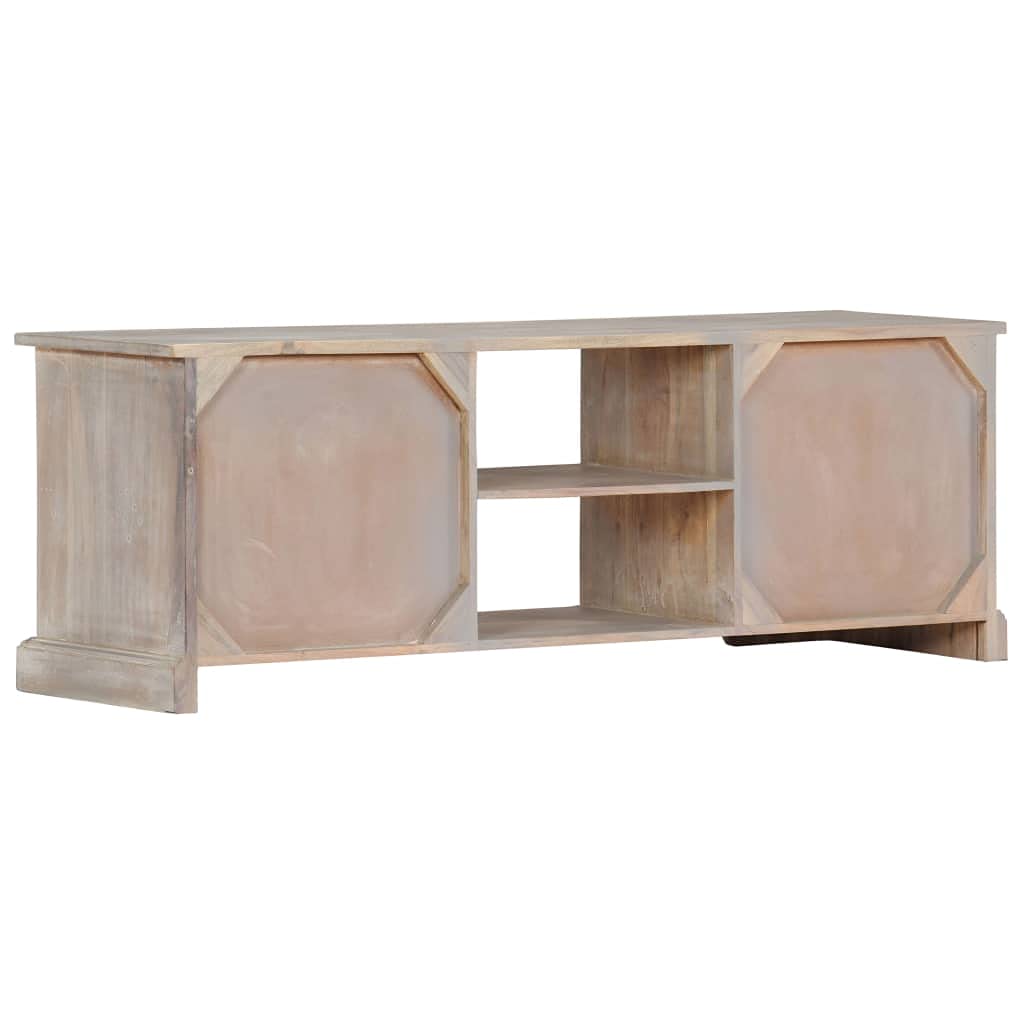 vidaXL TV Stand, TV Unit for Living Room Bedroom, Sideboard with Drawer, TV Console Media Unit Cupboard Entertainment Center, Solid Acacia Wood