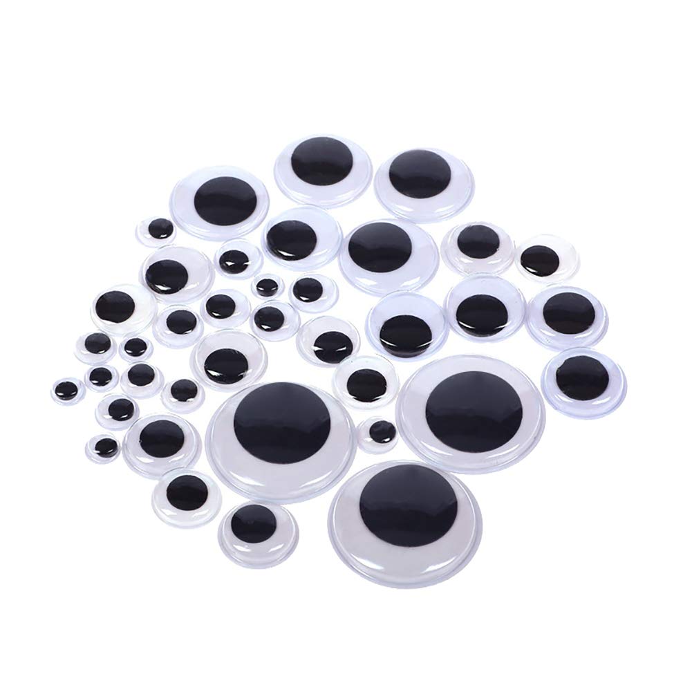 UUYYEO 200 Pieces Self Adhesive Wiggle Eyes Googly Eyes DIY Scrapbooking Crafts Mixed Size