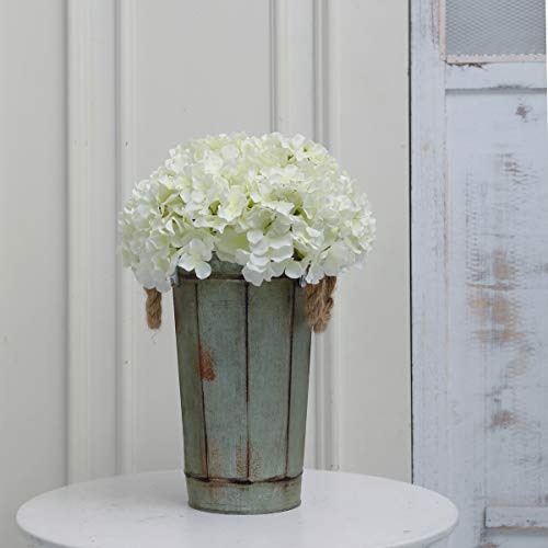 Nubry 12pcs Artificial Silk Hydrangea Flowers Heads with Stems in Bulk Fake Flowers for Wedding Bouquet Centerpieces Arch Home Decoration (Ivory)