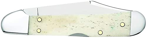 Case XX WR Pocket Knife Smooth Natural Bone Mini Copperlock W/Cross Shield Item #22594 - (61749L SS) - Length Closed: 3 5/8 Inches
