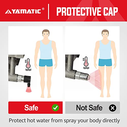 YAMATIC Heavy Duty Thermal Release Valve for Pressure Washer Pumps Replacement Fit All Axial Cam Pumps, 1/4 Inch NPT, Aluminum, 2-Pack