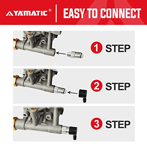 YAMATIC Heavy Duty Thermal Release Valve for Pressure Washer Pumps Replacement Fit All Axial Cam Pumps, 1/4 Inch NPT, Aluminum, 2-Pack