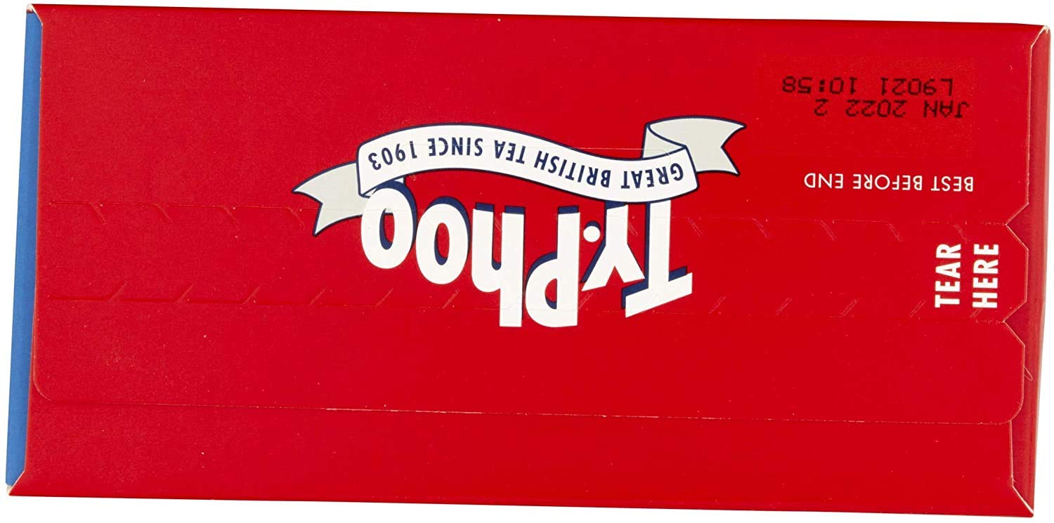 Typhoo Tea: 80 Authentic English Tea bags Individually Wrapped, Black Tea Bags, British Black Tea, British Blend, English Breakfast Tea, Kosher for Passover