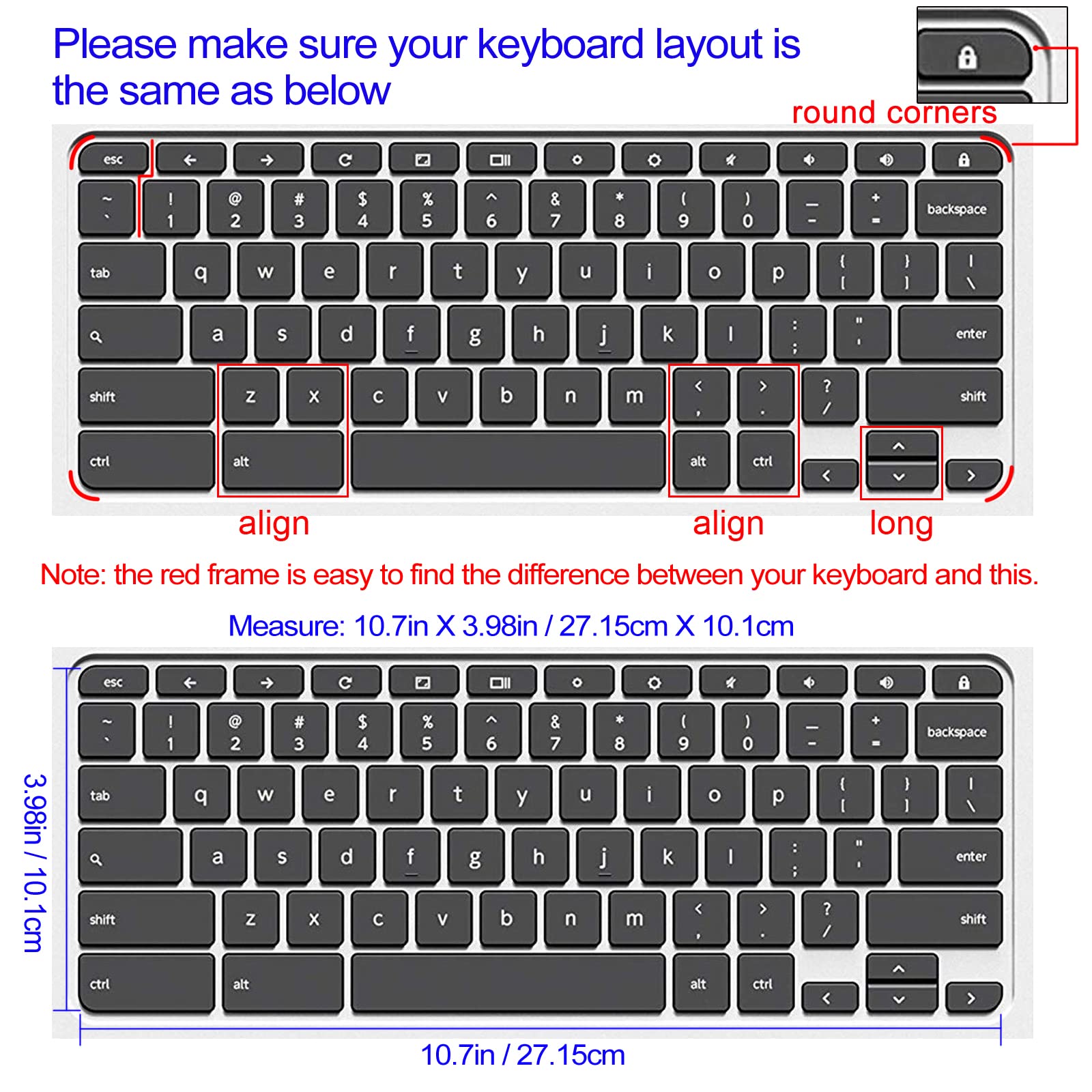 Silicon Keyboard Cover for 11.6" Lenovo Chromebook C330 C340, Flex 11, 100e 300e 500e N20 N21 N22 N23, 14" N42 N42-20, Red Flower