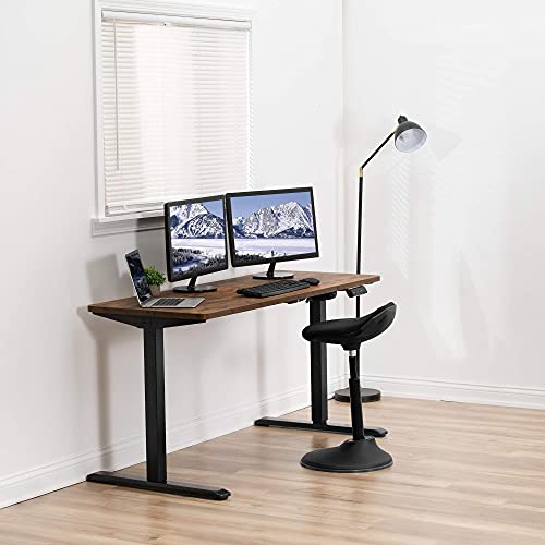 VIVO Vintage Brown 60 x 24 inch Universal Solid One-Piece Table Top for Standard and Sit to Stand Height Adjustable Home and Office Desk Frames, DESK-TOP60N