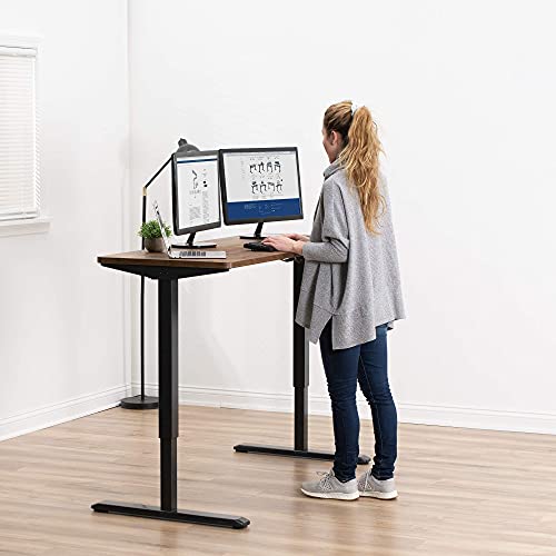 VIVO Vintage Brown 60 x 24 inch Universal Solid One-Piece Table Top for Standard and Sit to Stand Height Adjustable Home and Office Desk Frames, DESK-TOP60N
