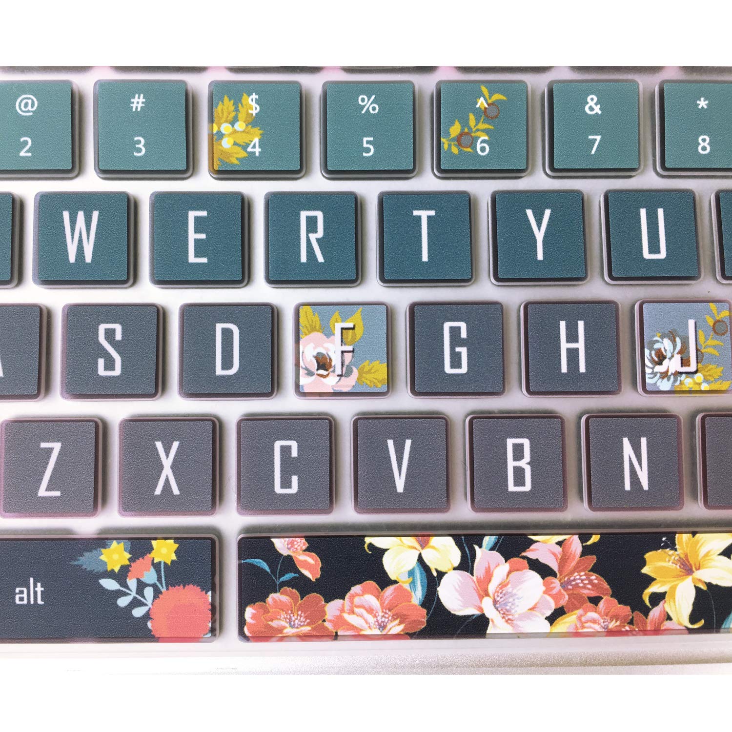 Silicon Keyboard Cover for 11.6" Lenovo Chromebook C330 C340, Flex 11, 100e 300e 500e N20 N21 N22 N23, 14" N42 N42-20, Red Flower