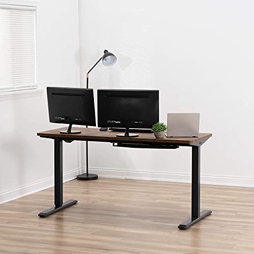 VIVO Vintage Brown 60 x 24 inch Universal Solid One-Piece Table Top for Standard and Sit to Stand Height Adjustable Home and Office Desk Frames, DESK-TOP60N