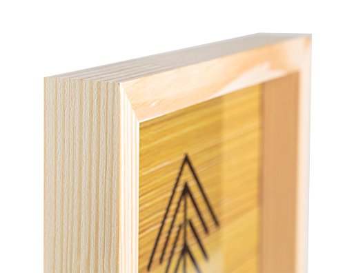 Wood Side Wooden Poster Picture Frame 16x20-100% Natural Eco Unfinished Solid Pine Wood with Thick Borders for Wall Mounting Photo Frame