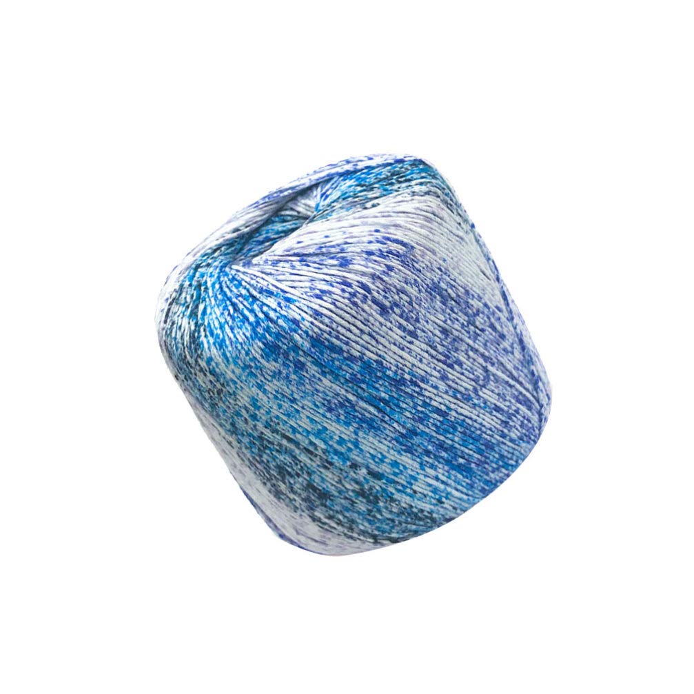 Healifty 133M Crochet Yarn Knitting Yarn Soft Cotton Yarn Color Gradient Hand Knitting Supplies for Sweater Scarf Hat Shawl Blanket Sky-Blue