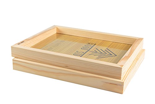 Wood Side Wooden Poster Picture Frame 16x20-100% Natural Eco Unfinished Solid Pine Wood with Thick Borders for Wall Mounting Photo Frame