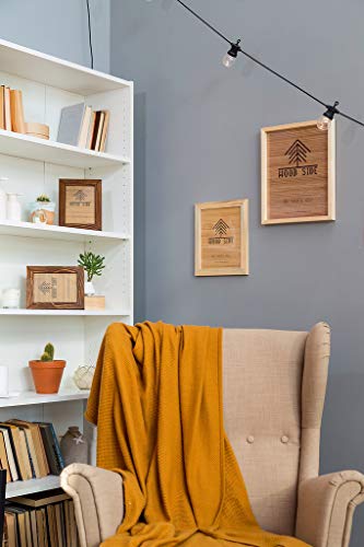 Wood Side Wooden Poster Picture Frame 16x20-100% Natural Eco Unfinished Solid Pine Wood with Thick Borders for Wall Mounting Photo Frame