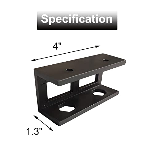 PIAOLGYI 6 Pcs Under Desk Laptop Holder Mount with Screw,Under Desk Laptop Mount Bracket,Add On Under Table Laptop/Keyboard Storage(6 Pcs)