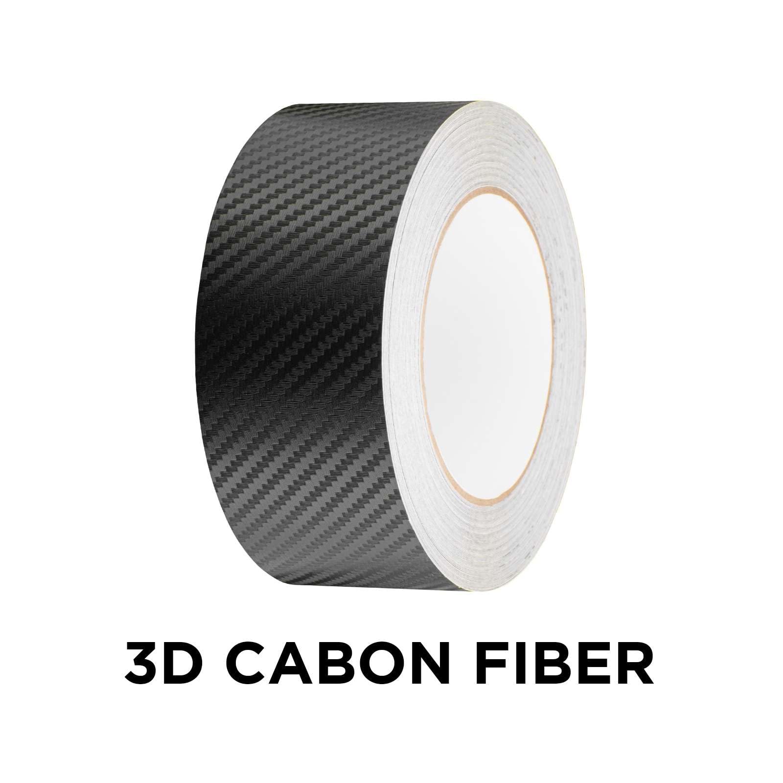 Free Tool Kit 3D Carbon Fiber Black Vinyl Wrap Kit for Black Out Chrome Delete Window Trim Door Trim 2Inch x 25Feet