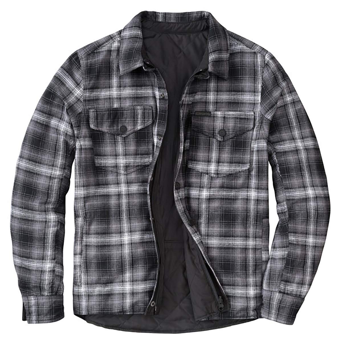 ScorpionEXO Morpheus Reversable Jacket (Black/Plaid Grey - X-Large)