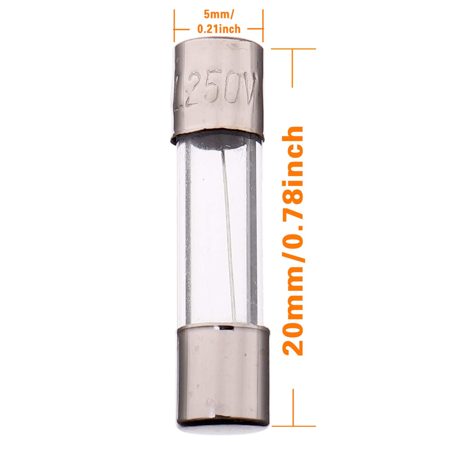 HUAREW 24 Values 240 Pcs Fast Blow Glass Fuses 250 V Volt 5x20 mm 0.5 1 1.6 2 3 4 5 6.3 8 10 15 20 A 6x30 mm 0.5 1 2 3 4 5 6 7 8 10 15 20 A amp Assortment Kit