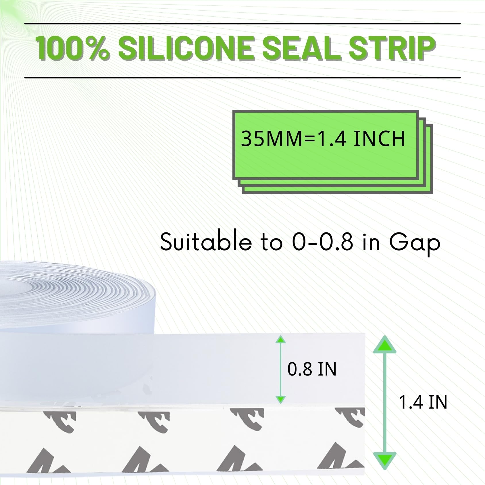 Updated Weather Stripping Door Seal, Door Draft Stopper Silicone Seal Strip for House and Glass Shower Doors for Windows Gaps of Collision and Side, Window Insulation for Winter