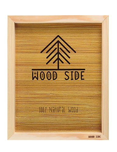 Wood Side Wooden Poster Picture Frame 16x20-100% Natural Eco Unfinished Solid Pine Wood with Thick Borders for Wall Mounting Photo Frame