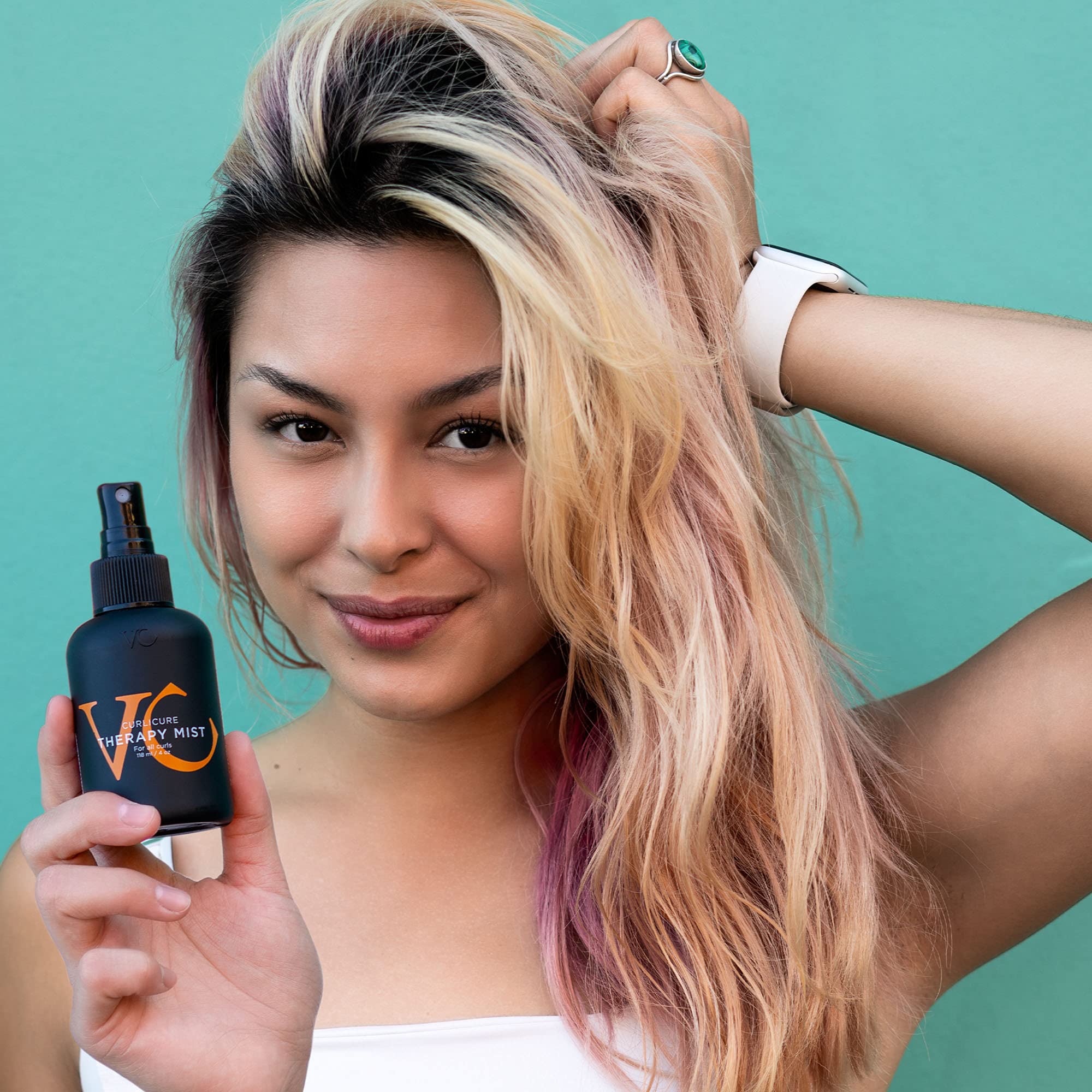 Vicious Curl Curlicure Therapy Mist – Leave in Conditioner Spray/Hair Moisturizer for Curly Hair – Anti Frizz Spray – Treatment Hair Spray (4 oz)