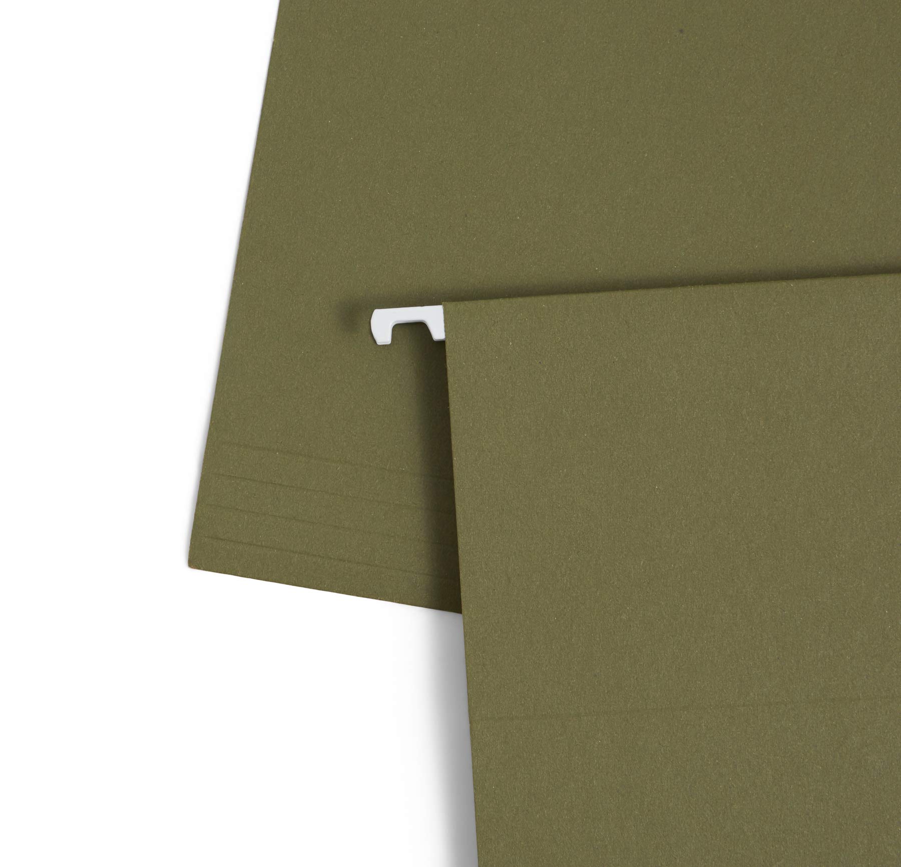 Blue Summit Supplies 25 Hanging File Folders, Reinforced Hanging Folders, Standard File Folders for Filing Cabinet, Letter Size, Green, 25 Pack
