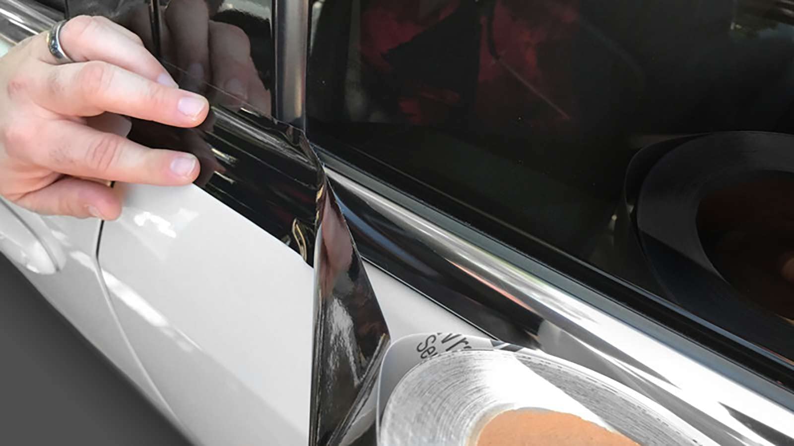 Free Tool Kit 3D Carbon Fiber Black Vinyl Wrap Kit for Black Out Chrome Delete Window Trim Door Trim 2Inch x 25Feet
