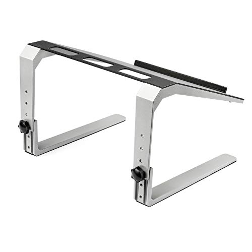 StarTech.com Adjustable Laptop Stand - Heavy Duty Steel & Aluminum - 3 Height Settings - Tilted - Ergonomic Laptop Riser for Desk (LTSTND)