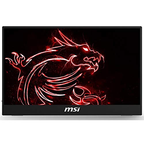 MSI Frameless Bezel Glass Surface 1920 X 1080 USB/HDMI Smart Cover Included IPS Portable Monitor (Optix MAG161V),Black
