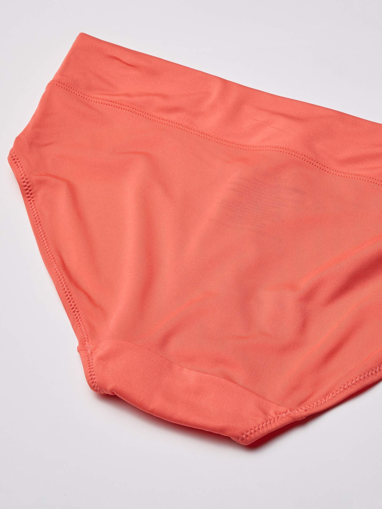 Warner's Women's Blissful Benefits No Muffin 3 Pack Hipster Panties, Sugar Coral/White/Peach Glow, 3XL