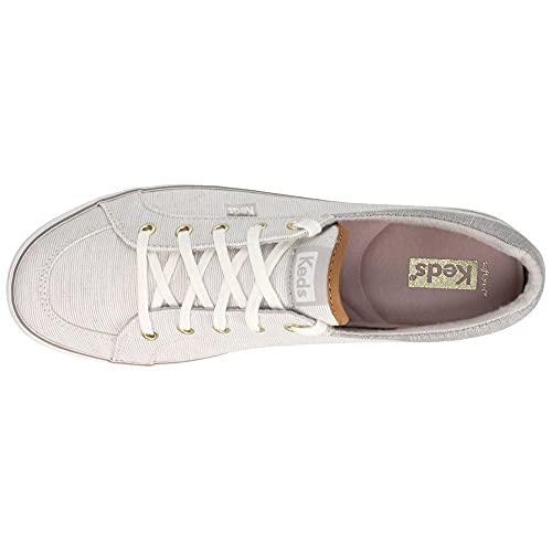 Keds Center 2 Lace Up, Sneaker Womens, Grey Stripe Canvas , 7 Medium