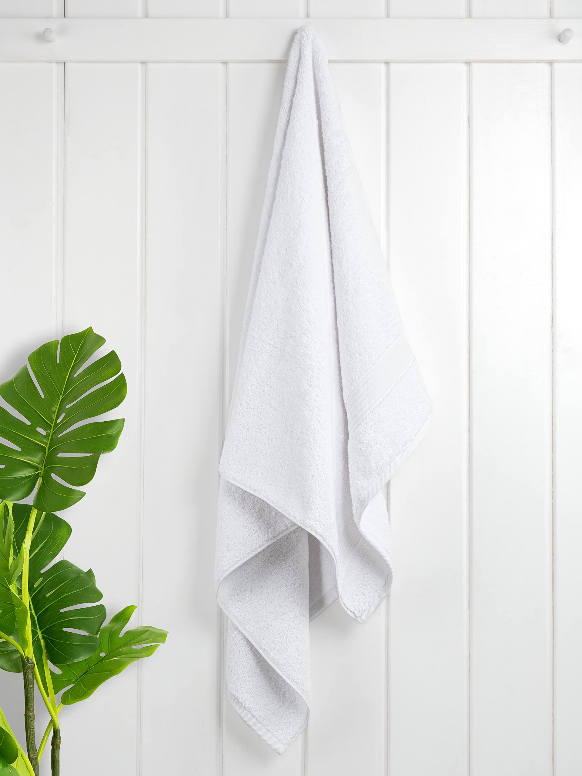 Cotton Paradise Bath Towels for Bathroom, 100% Cotton 4 Piece Turkish Bath Towel Set, Soft Plush Bath Towels Clearance Bathroom Set, White Bath Towels
